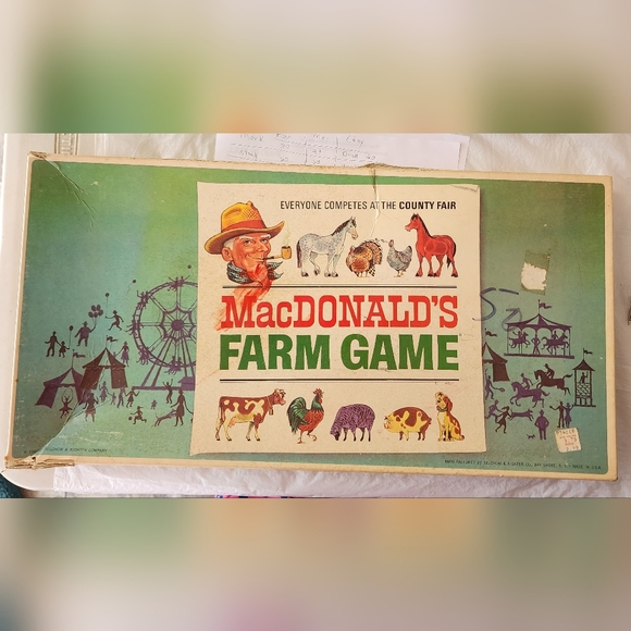 Vintage | Toys | Vintage 965 Mcdonalds Farm Board Game Benifits Charity ...
